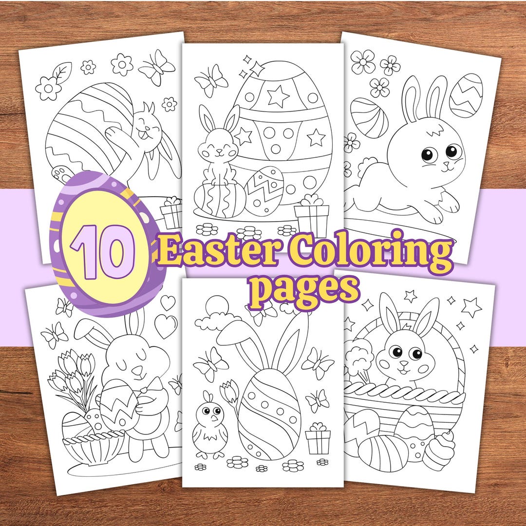 10 Easter Coloring Pages | Easy and Simple Coloring Pages for Kids ...