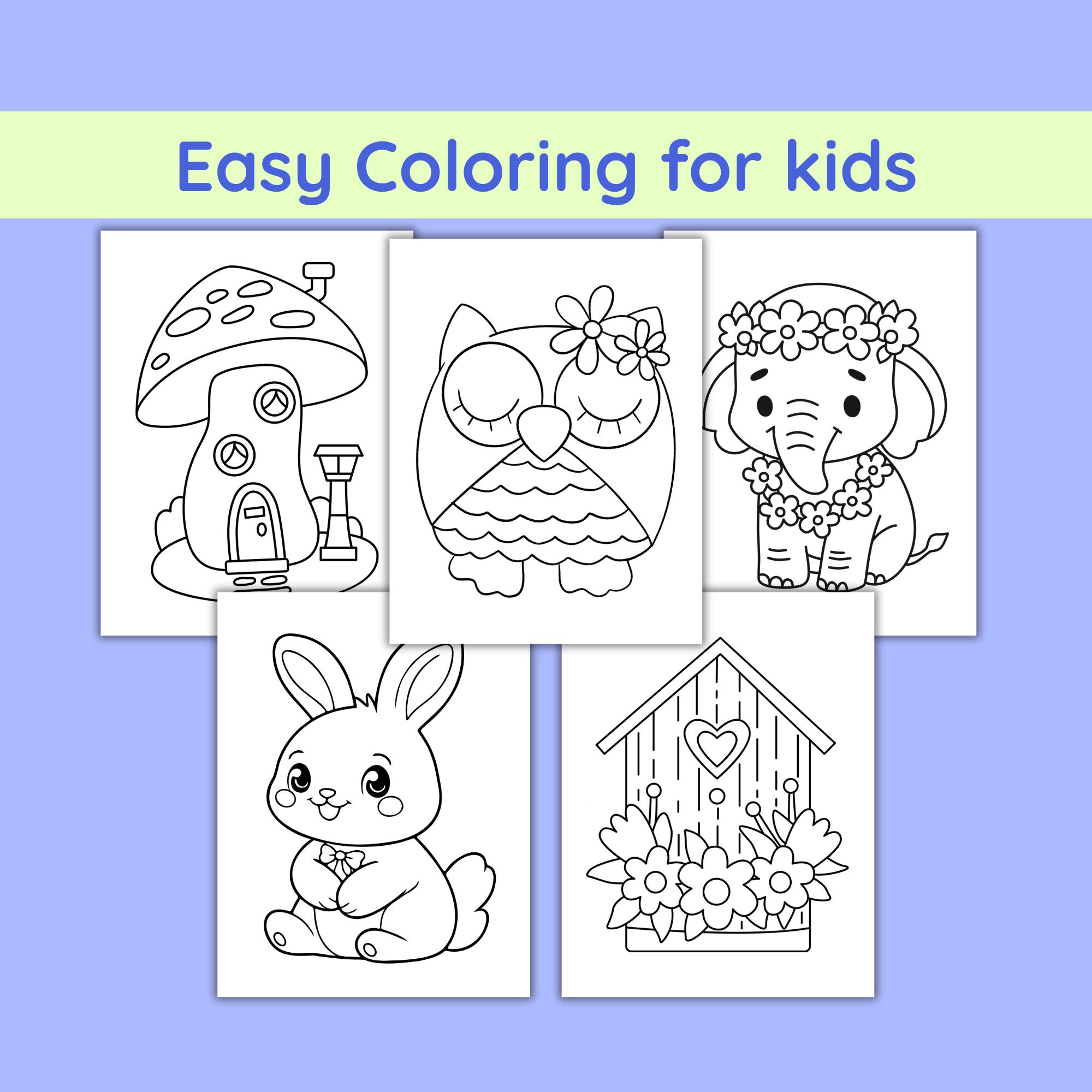 50 Spring Coloring Pages | Simple and Easy Coloring Pages for Kids ...