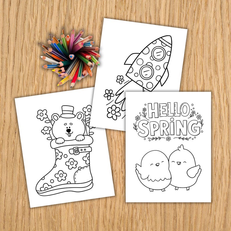 50 Spring Coloring Pages | Simple and Easy Coloring Pages for Kids ...
