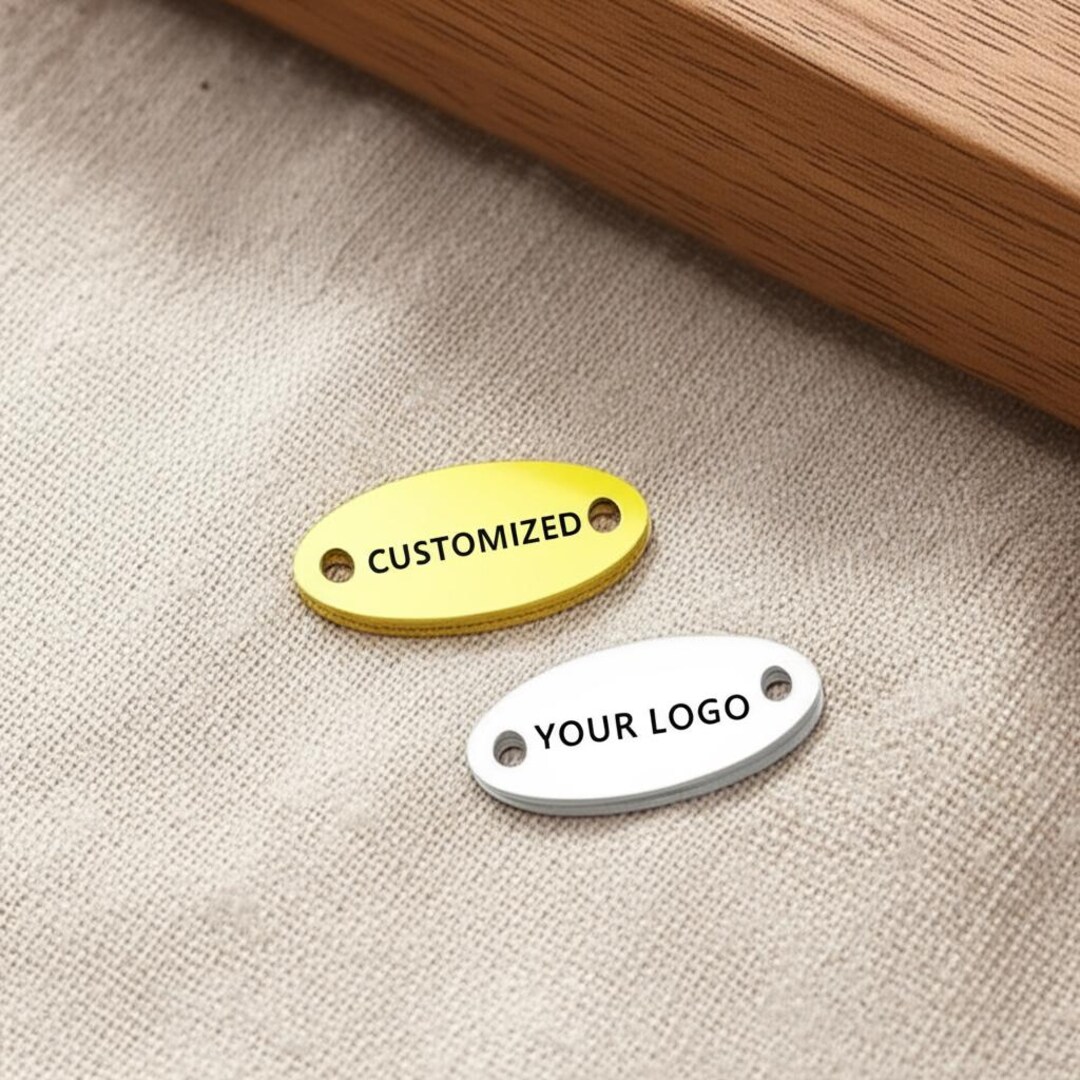 50 Pcs Custom Metal Tags Logo Metal Tags Engraved Metal Tags Clothing ...