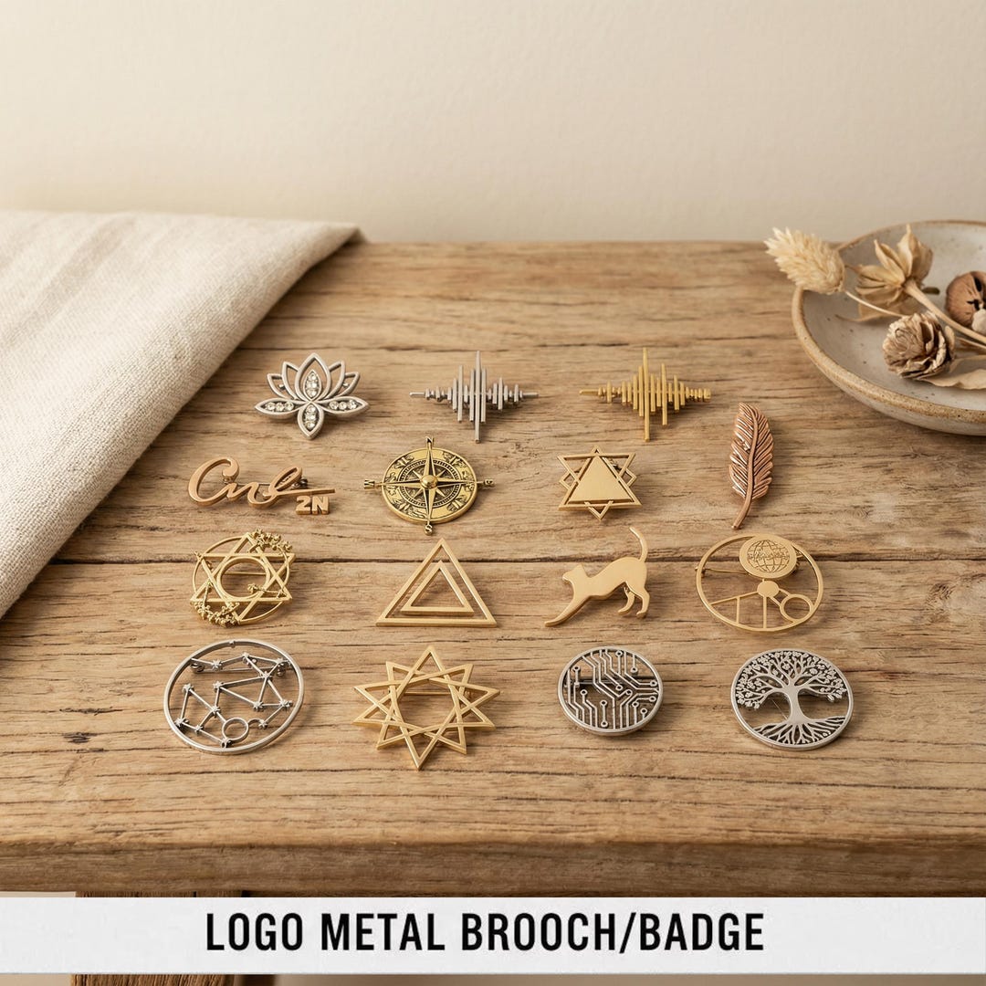 Custom Business Logo Brooch, Company Logo Pin, Personalized Brooch Pin ...