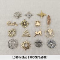 Custom Brooch Logo | Personalized Badge Pin Business Company Logo ...
