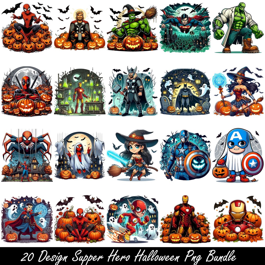 Halloween Superhero Movie Png Bundle, Halloween Boy Png, Halloween ...