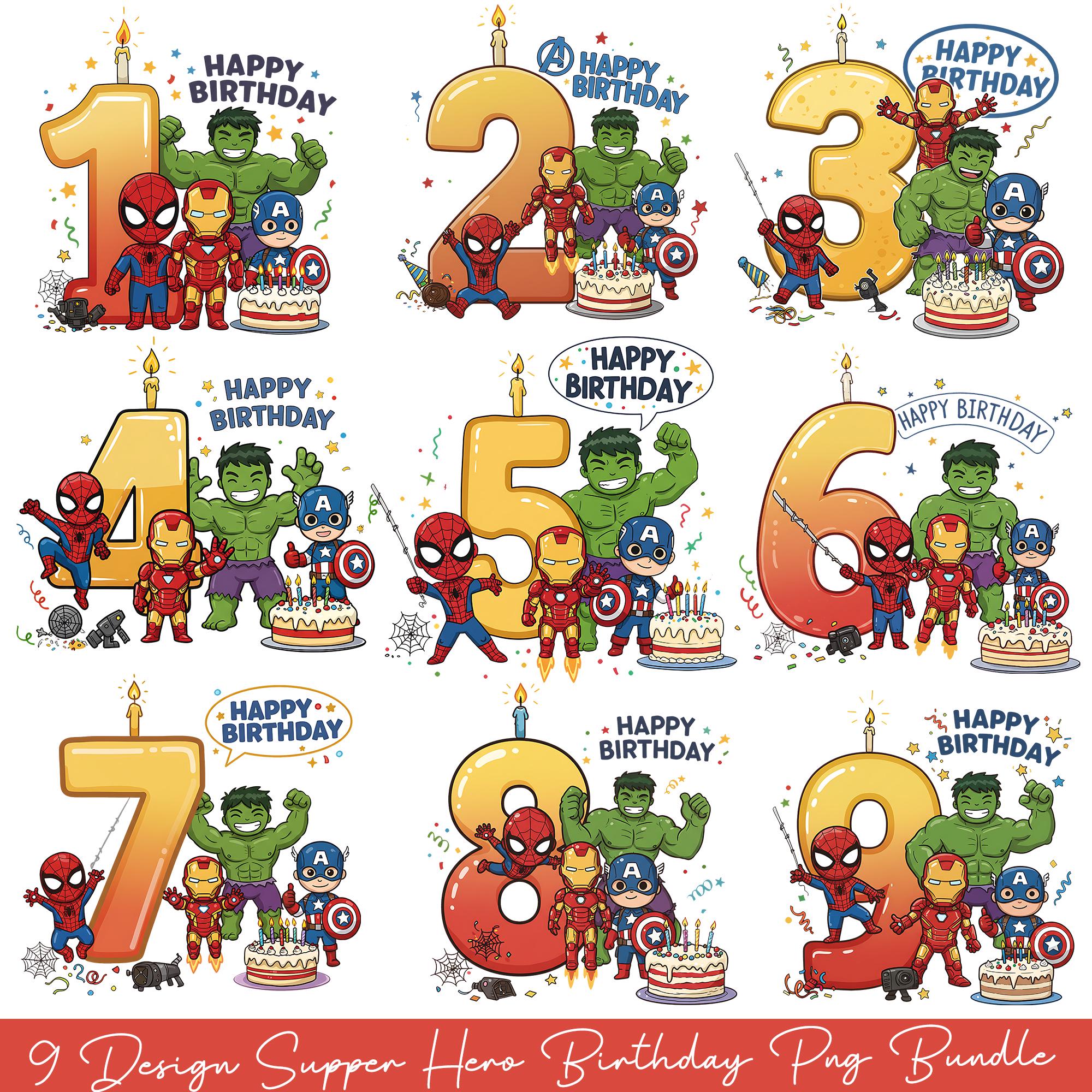 Superhero Birthday Png, Superhero Png, Superhero Birthday Png, Birthday ...
