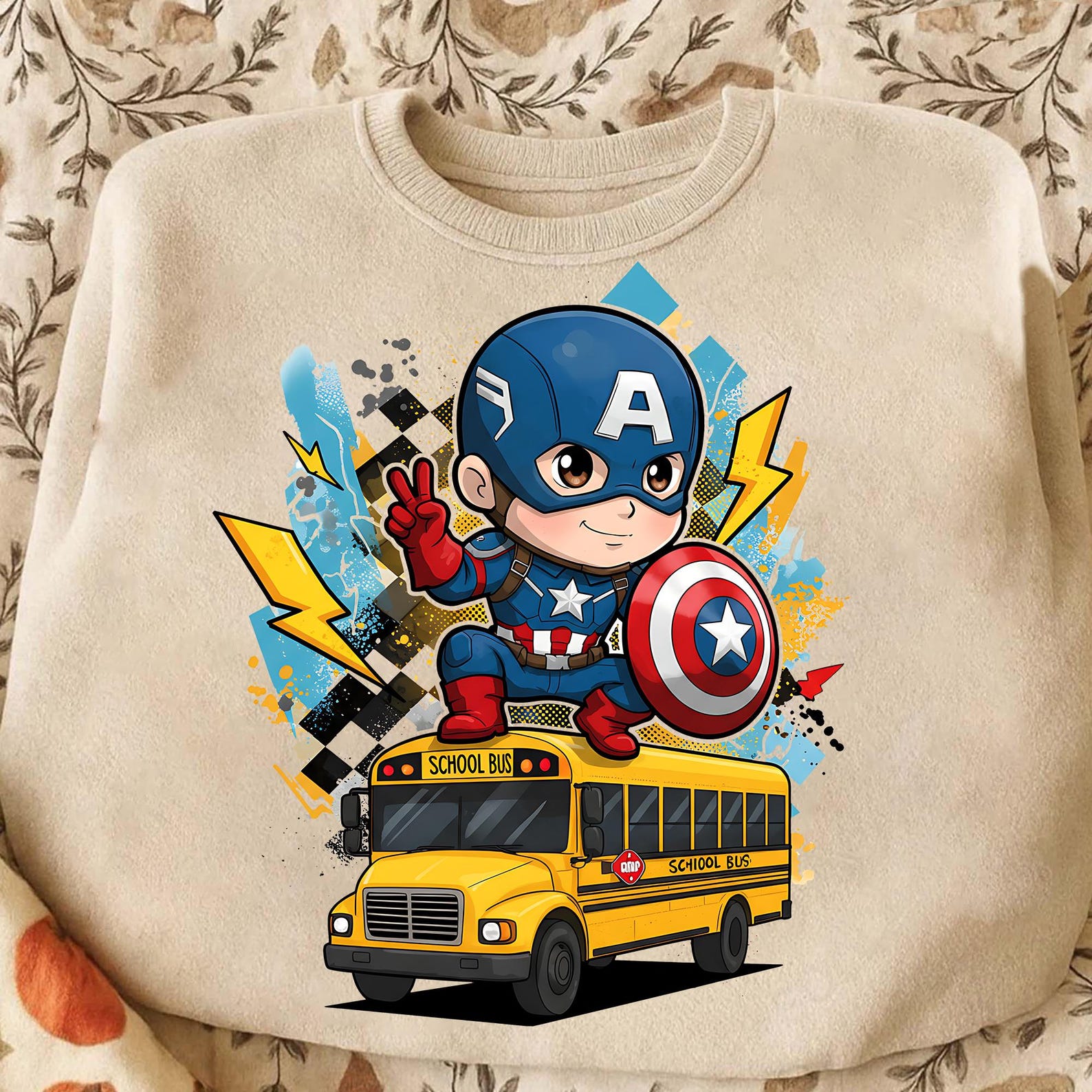 Retro Superhero Back to School Png Bundle, Trendy Cartoon School Kids ...