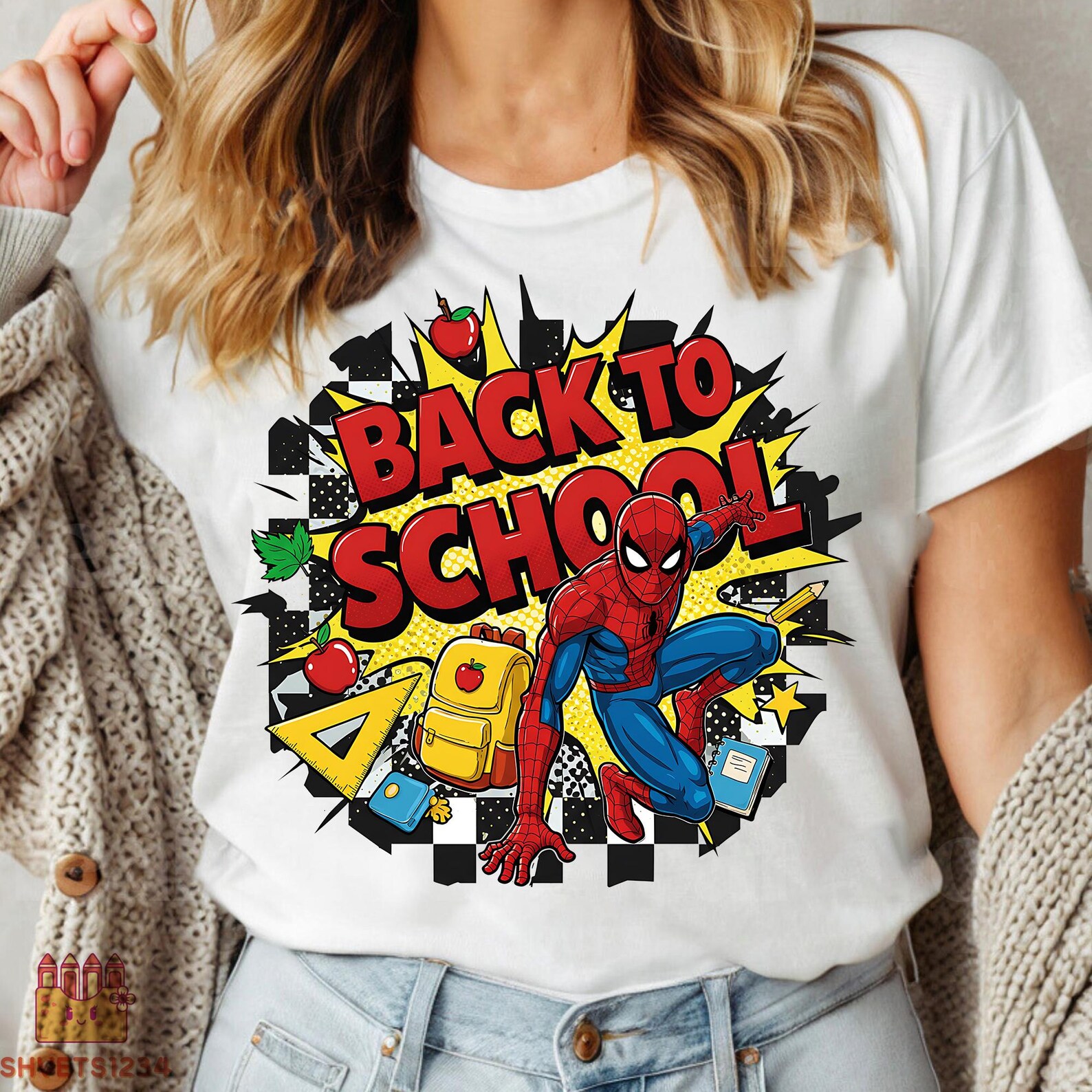 Retro Superhero Back to School Png, Spider School Boy Png, First Day of ...