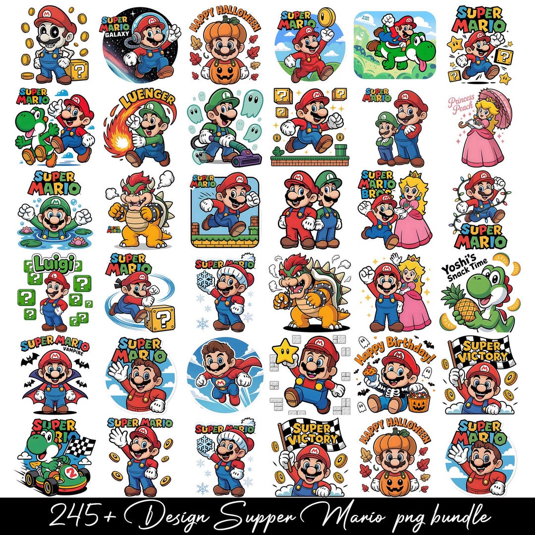 Retro Game Hero PNG Bundle 245+ Designs – Cartoon Platformer Clipart ...