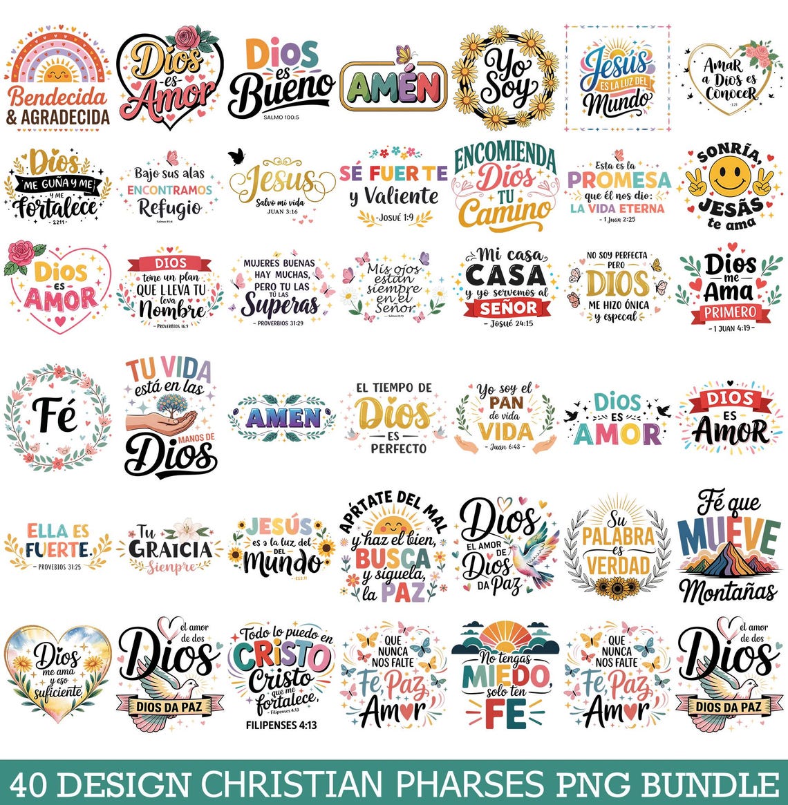 Religious Phrases Png Bundle, Bible Phrases Png, Faith Moves Mountains ...