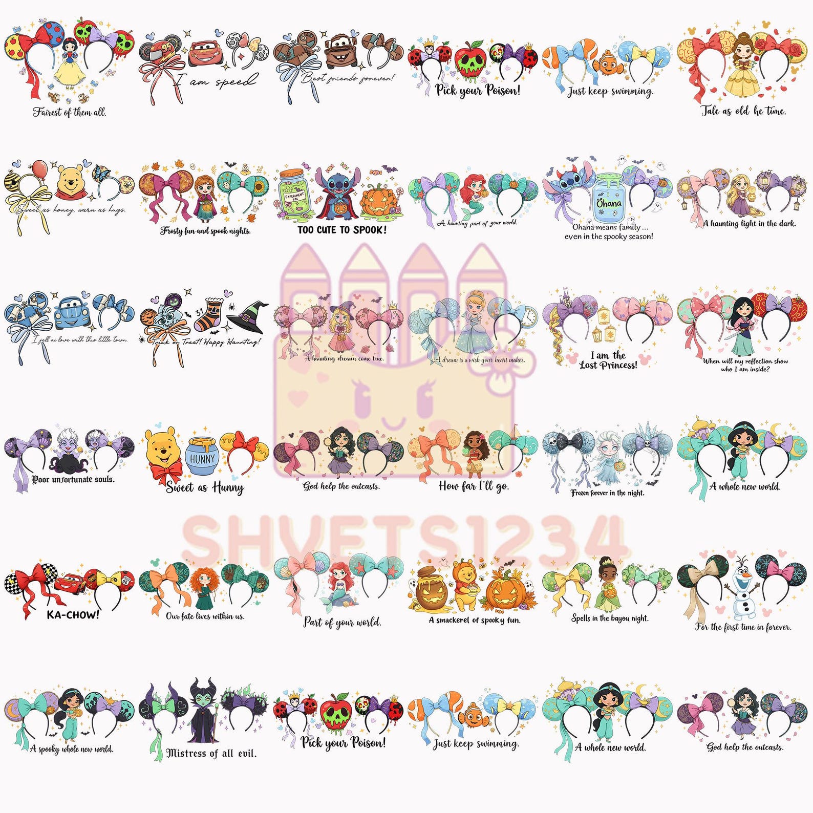 100+ Magical Mouse Png Mega Bundle, Princess Mouse Png, Magical Kingdom ...