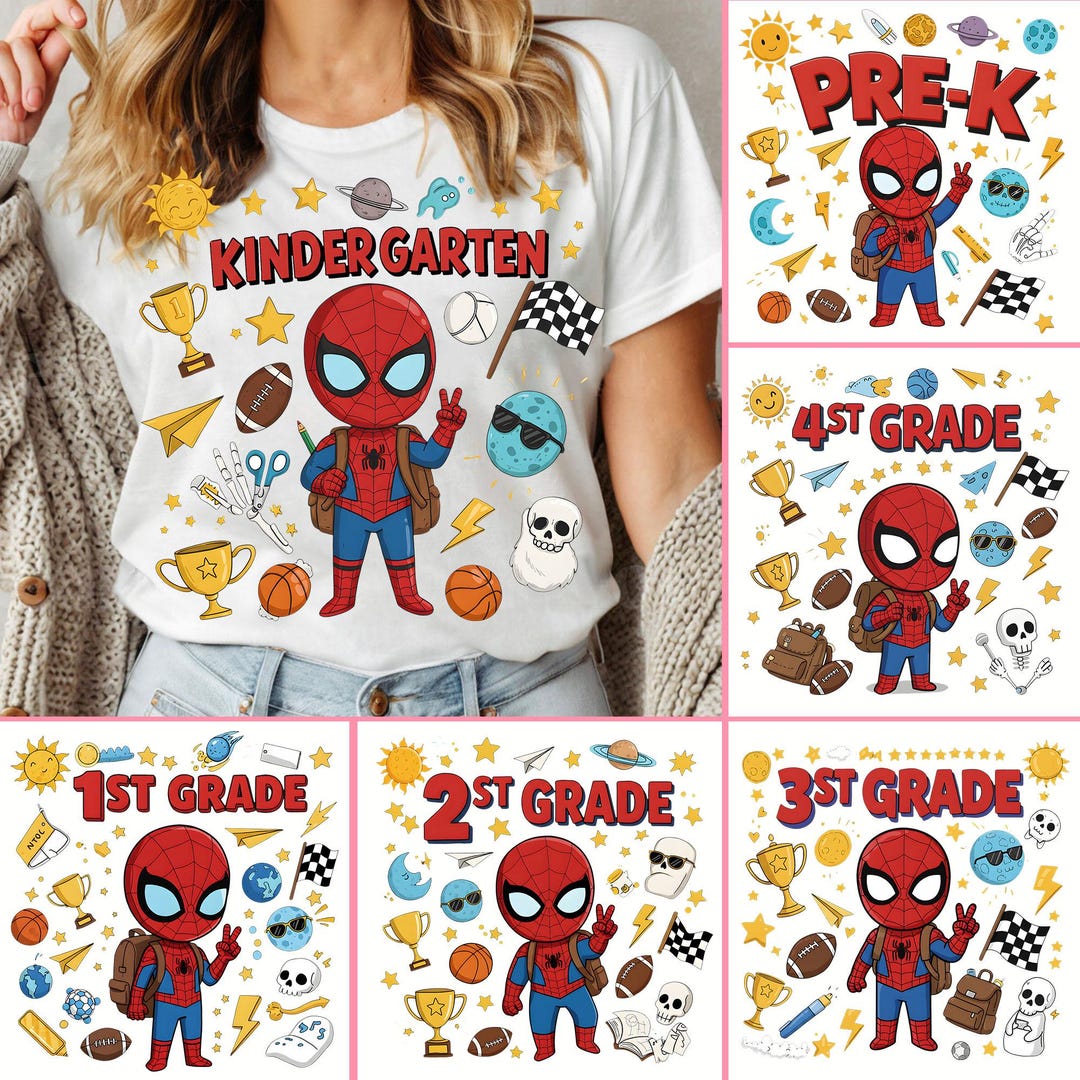 Superhero Back to School Png Bundle, Pre-k 1st/2nd/3rd/4th Grade Png ...