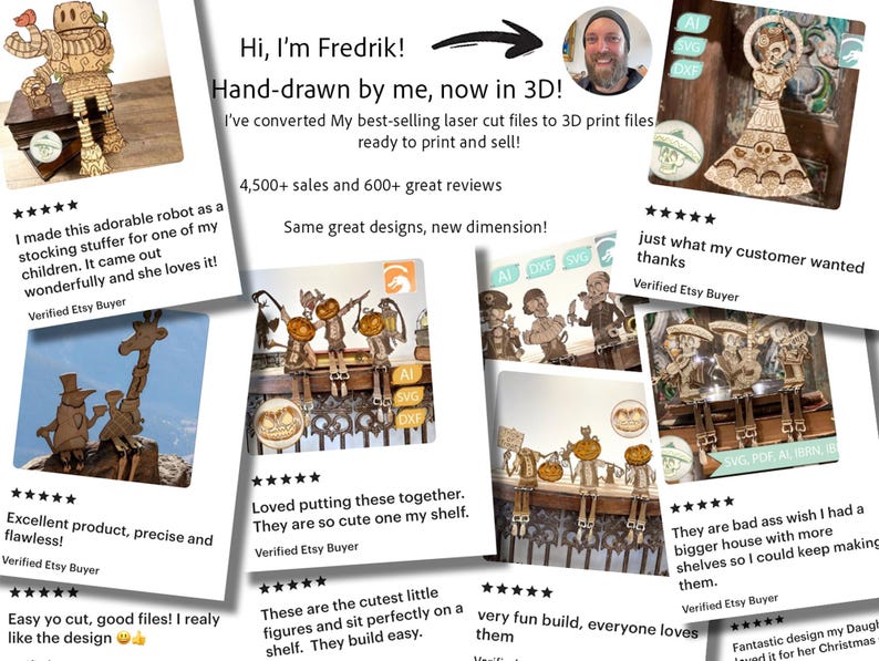 Hillbilly Skeleton Band Figurines 3D Print File Bambu Lab X1 P1S A1 X1E ...