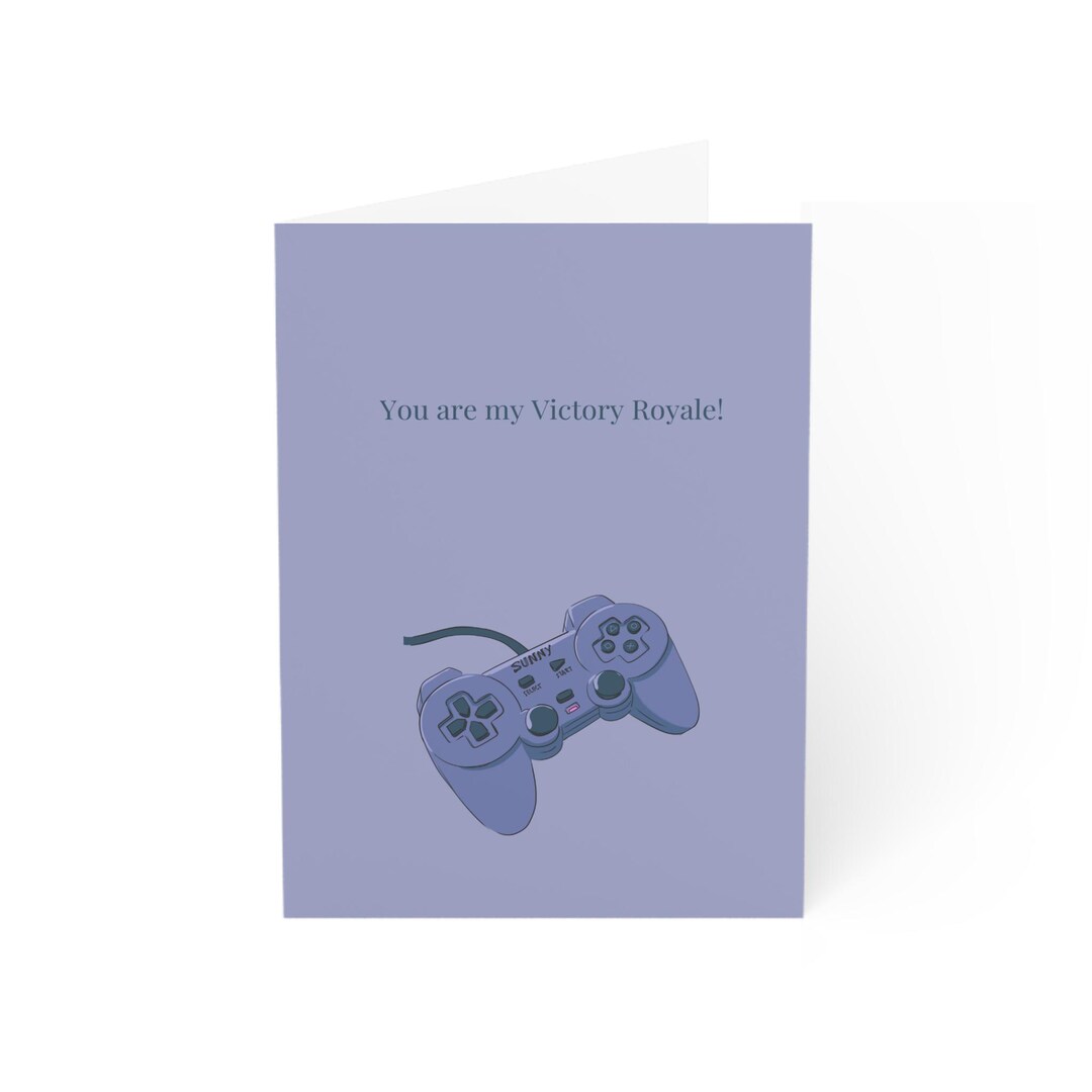 Gamer Valentine's Day Card you Are My Victory Royale Valentines Gift ...