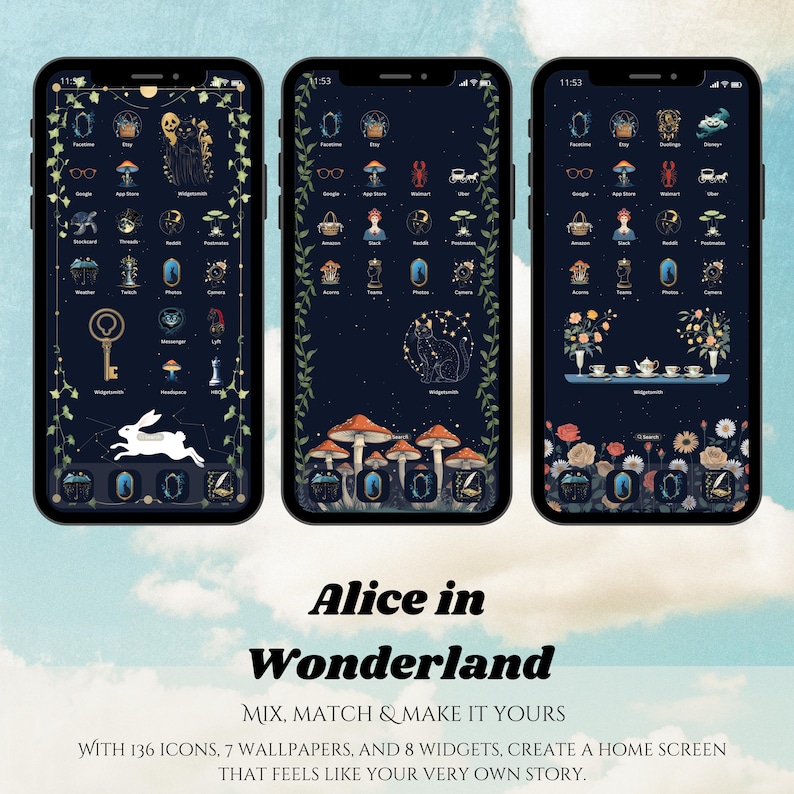 Alice in Wonderland Wallpaper & App Icons Pack – Easter Edition ...