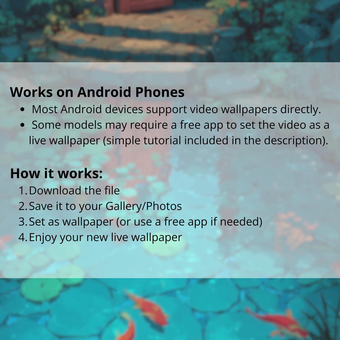 Anime Live Wallpaper | Studio Ghibli Inspired Magical Koi Pond Animated ...