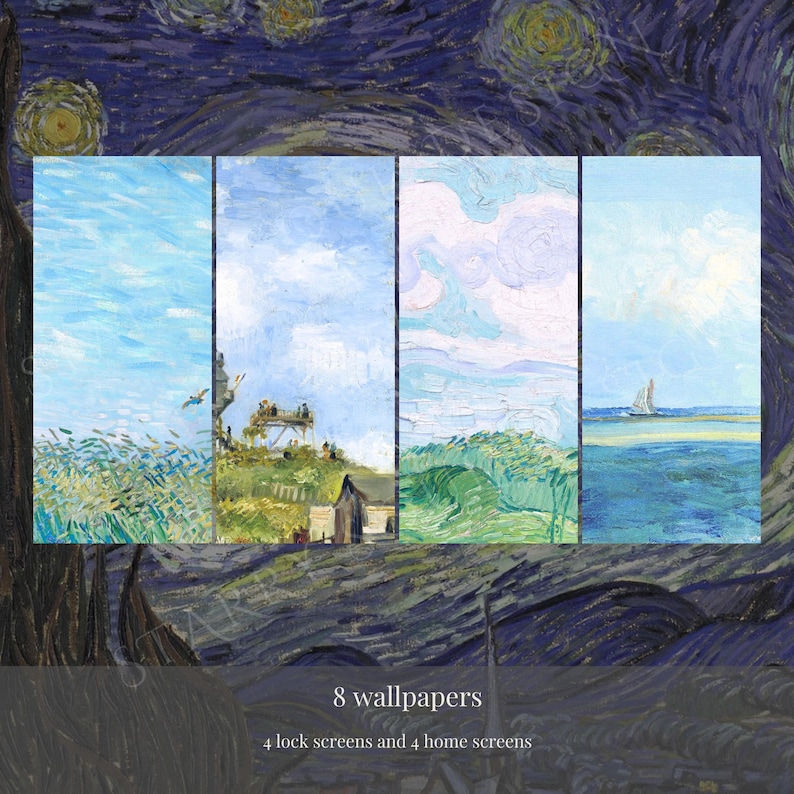 Van Gogh Ios App Icons Pack | Elegant Aesthetic iPhone Android Theme ...