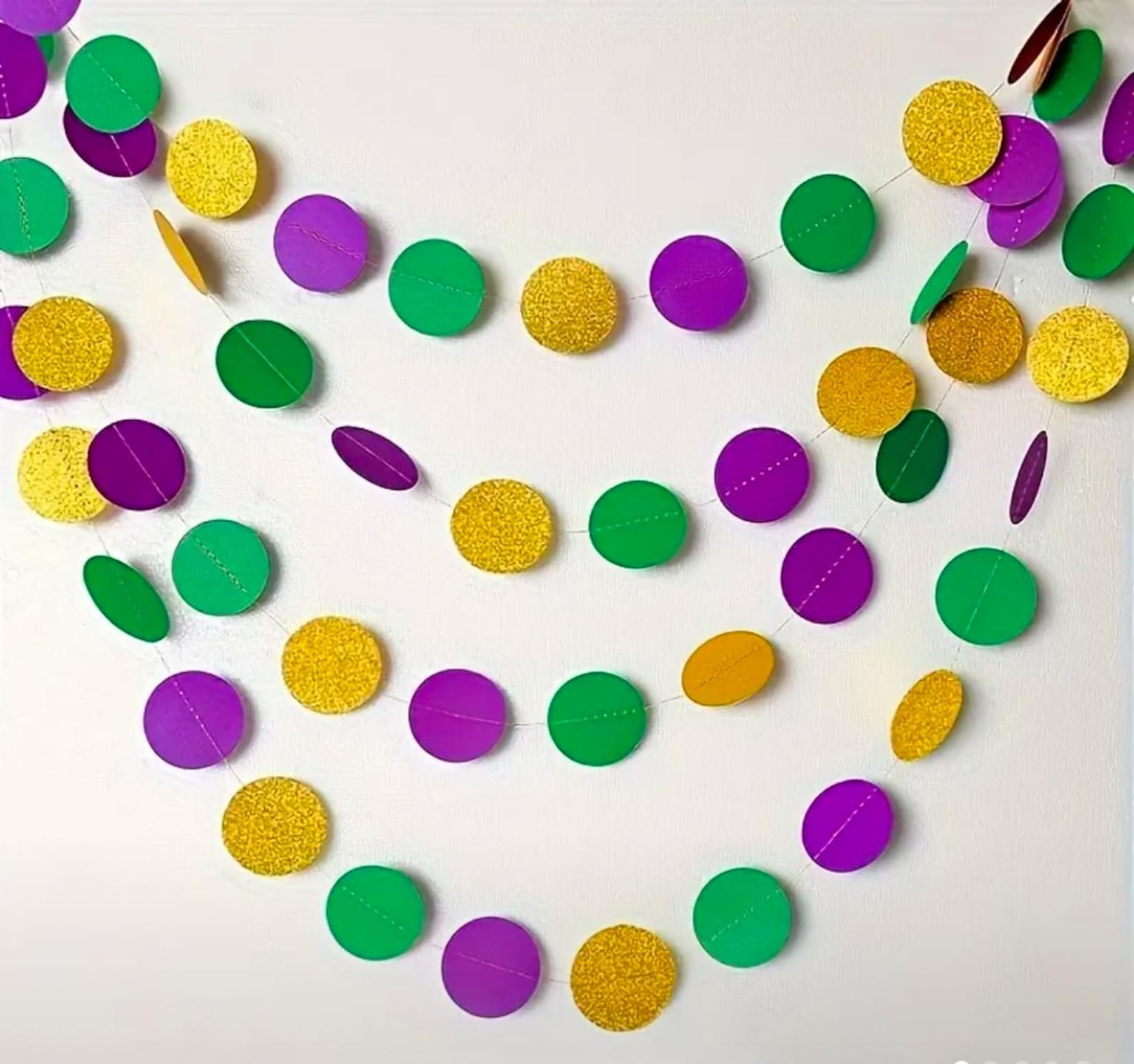 Mardi Gras Paper Bead Garland - Etsy