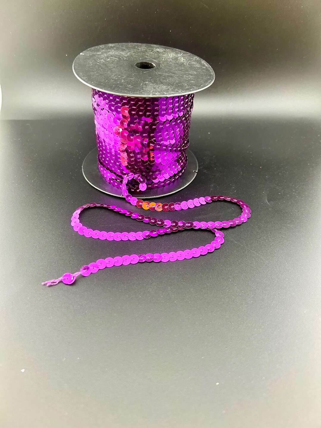 Purple Single Sequin Trim (6mm) - Etsy