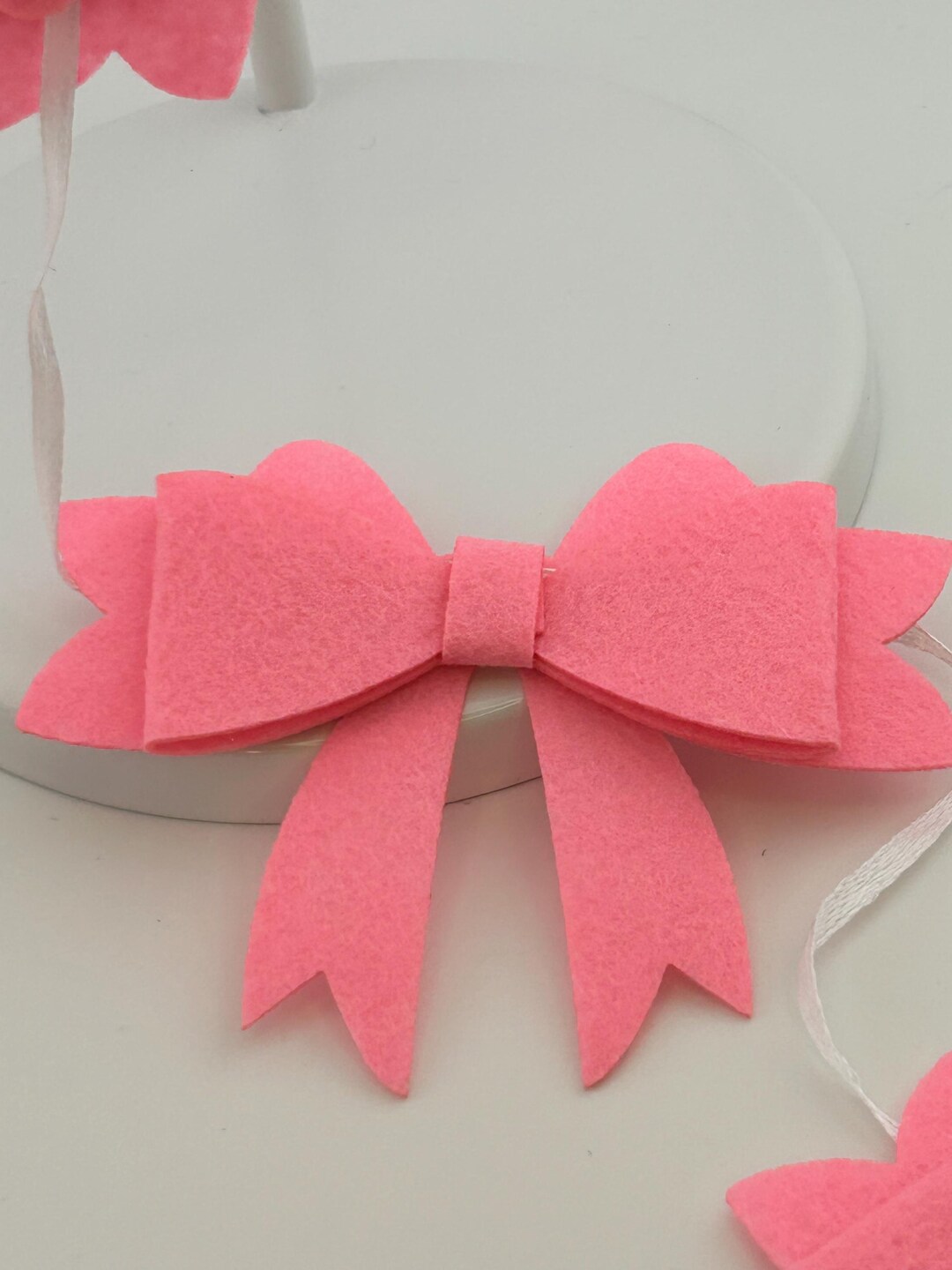 Light Pink Felt Bow Garland - Etsy