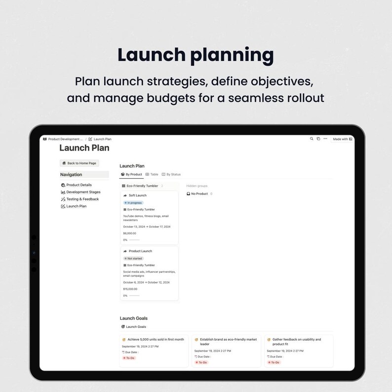 Product Development Hub. Organize Product Details, Track Progress ...