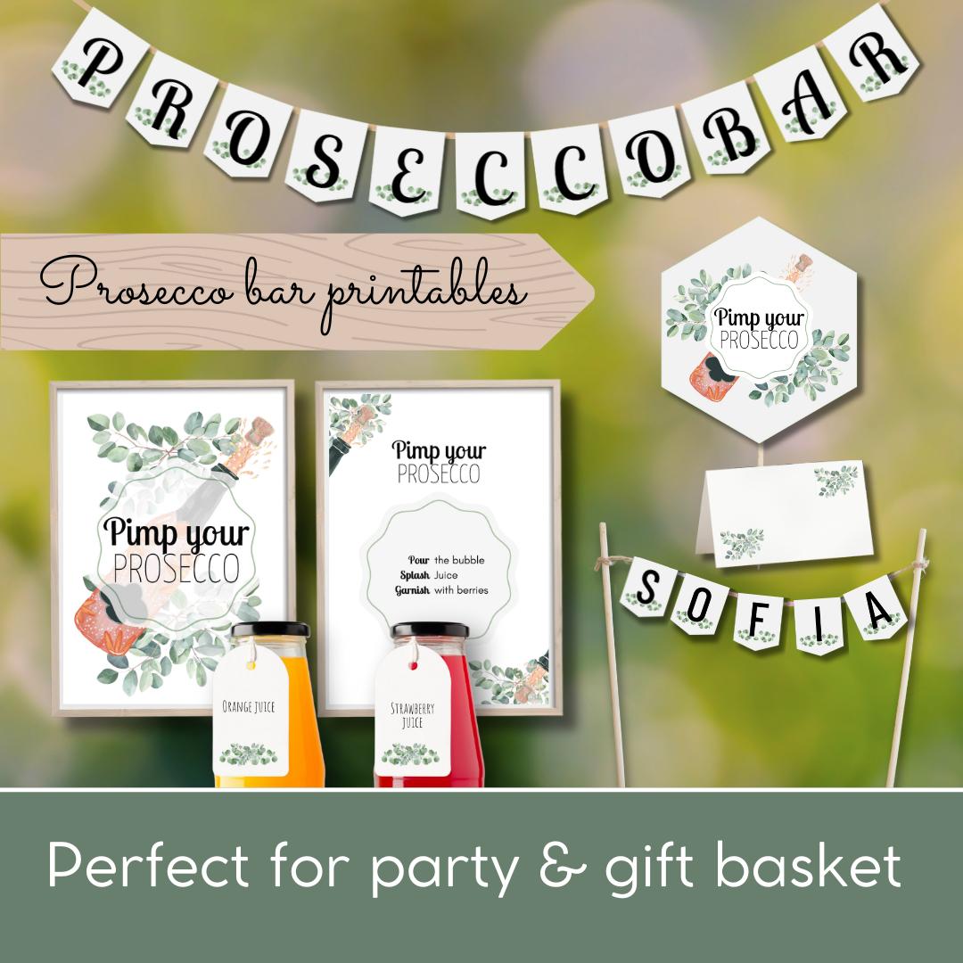 Prosecco Bar Printable, Mimosa Bar, Prosecco Bridal Shower, Pimp Your ...