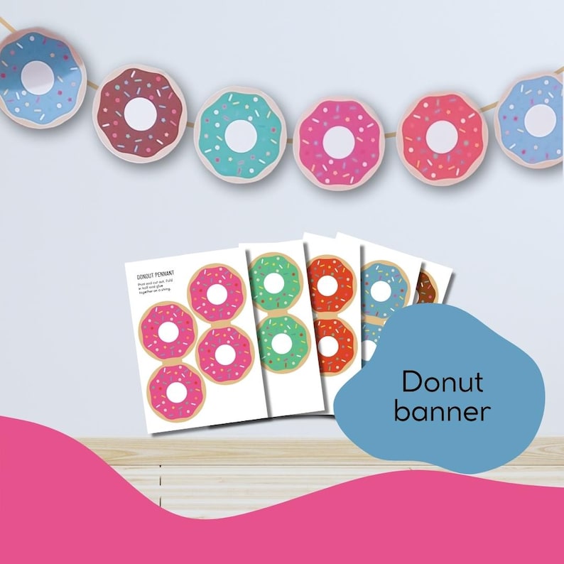 Donut Party Printables - Donut Party Decor - Donut Banner - Donuts ...