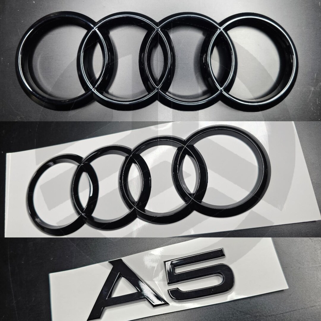Audi A5 Coupe 2020+ Gloss Black Badges Grille/boot Set - Etsy