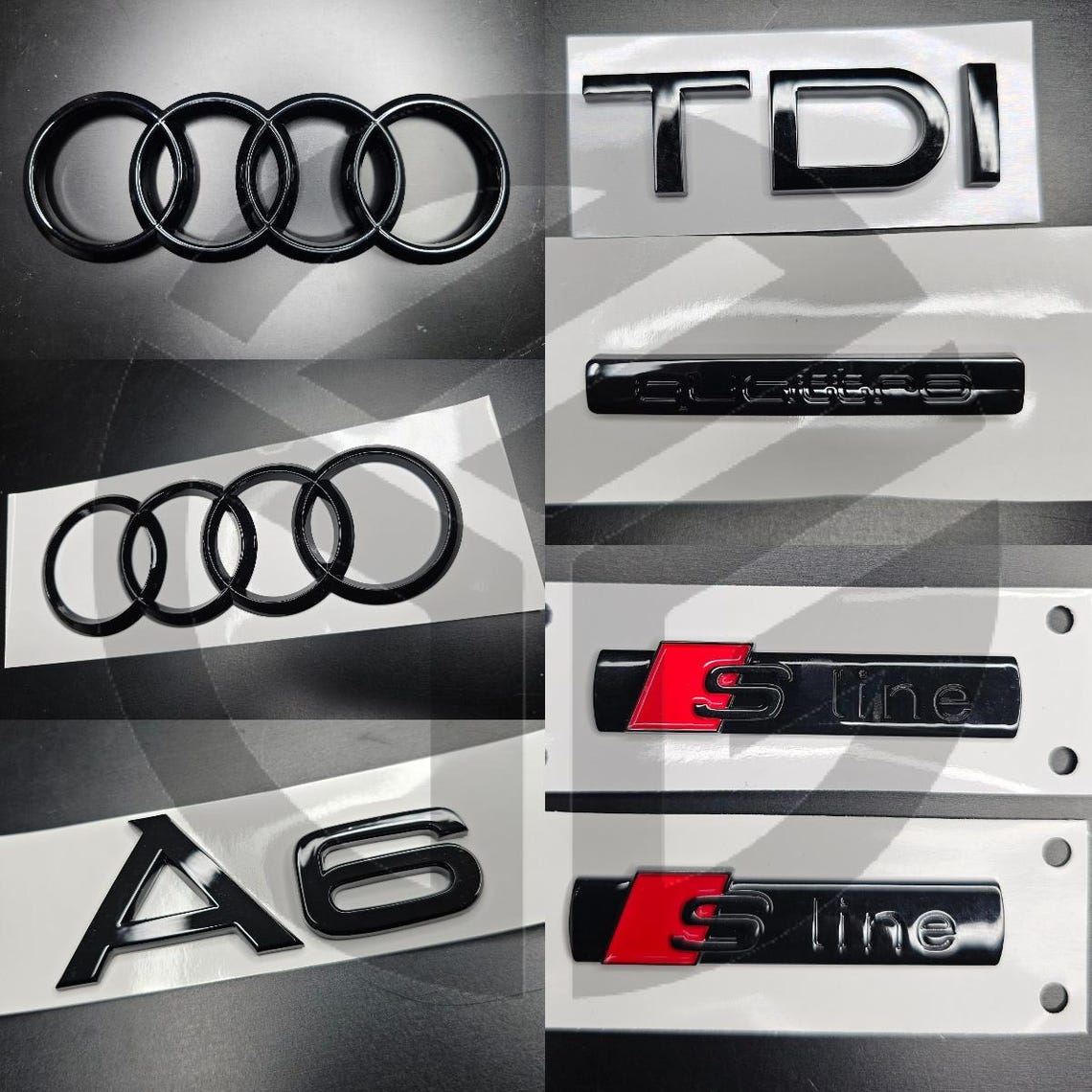 Audi A6 2016-2018 C7.5 Facelift Version Gloss Black Badges Grille ...