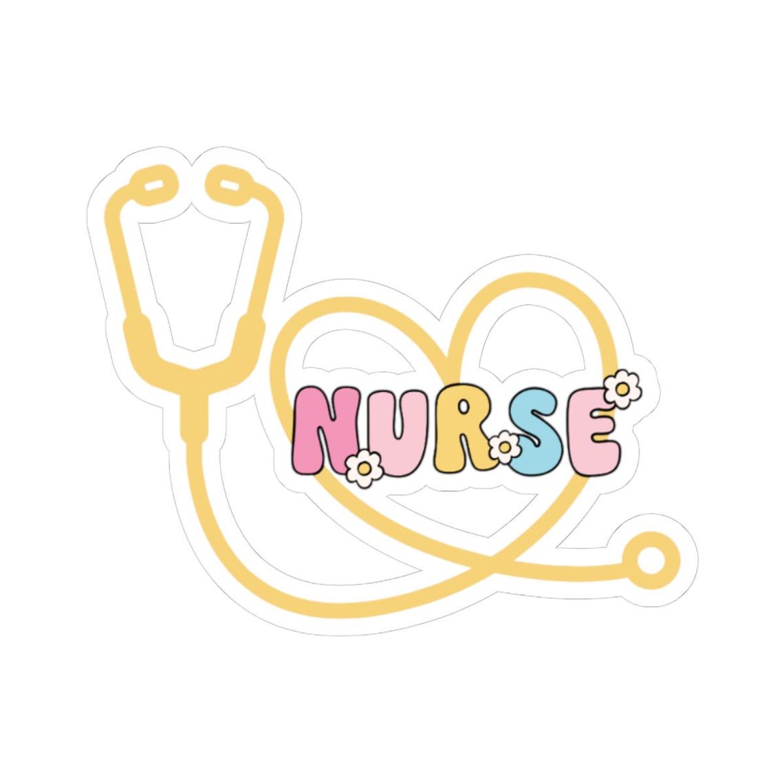 Nurse Stethoscope Stickers, Pastel Medical Decals, Healthcare Planner ...