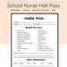 School Nurse Hall Pass - Etsy