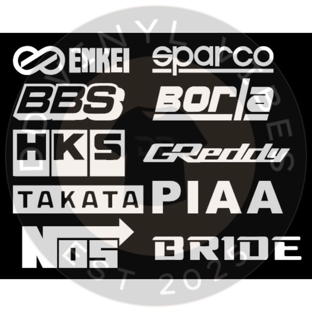 Racing Sticker Pack, Vinyl Decal Sticker, Sticker for Windshield ...