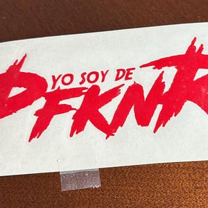 Yo Soy De Pfknr Sticker, Vinyl Decal Sticker, Sticker for Windshield ...
