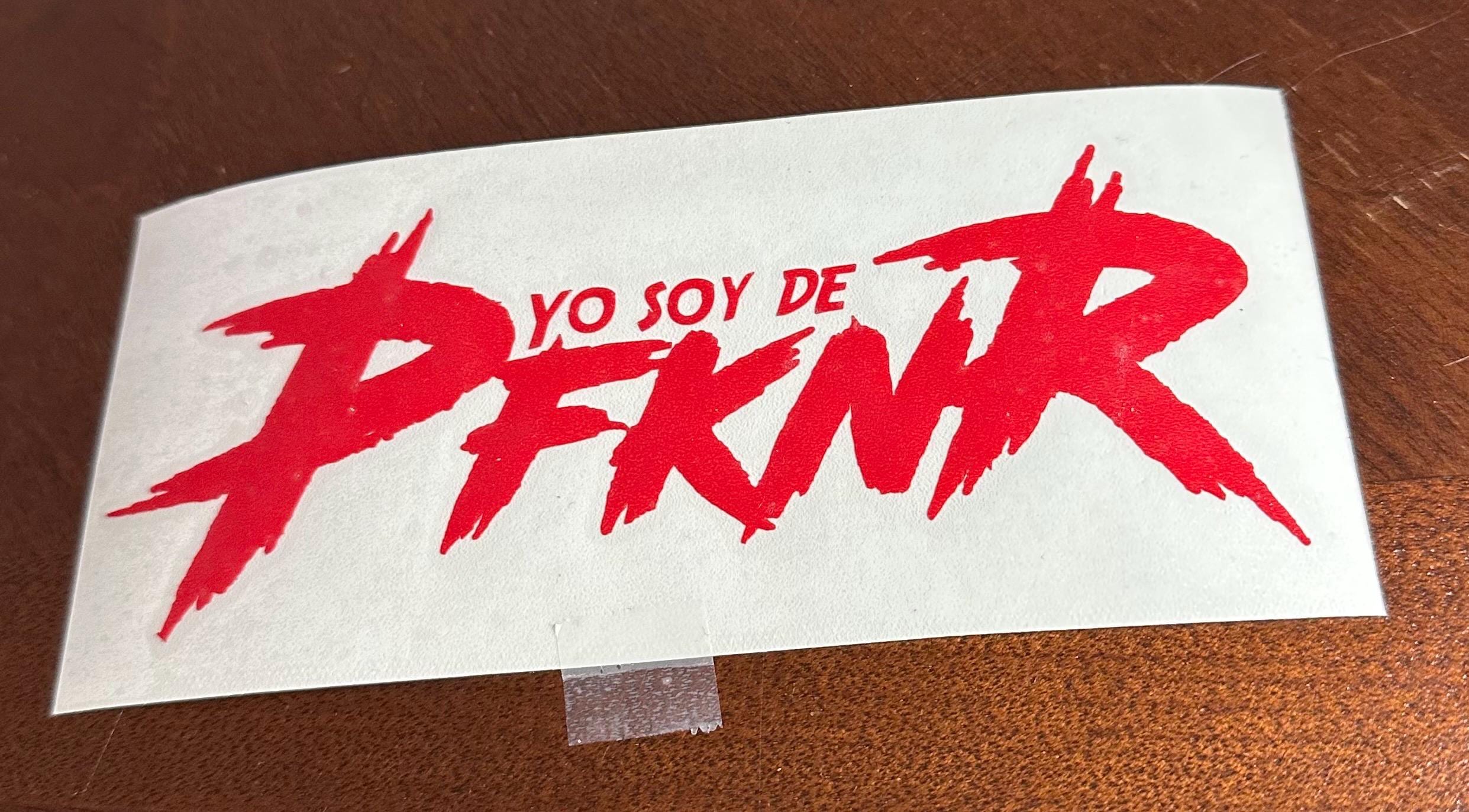Yo Soy De Pfknr Sticker, Vinyl Decal Sticker, Sticker for Windshield ...