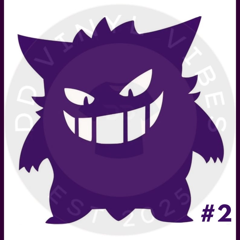 GENGAR Vinyl Decal Sticker, Sticker for Windshield, Windows, Bumper ...