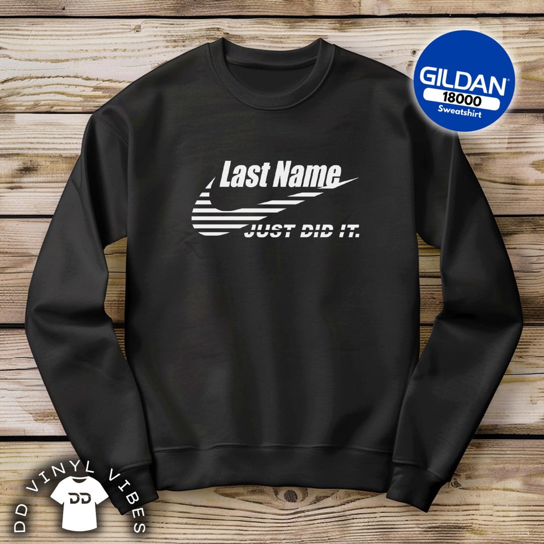 Custom Last Name Logo Sweatshirt, Personalized Crewneck Jumper - Etsy