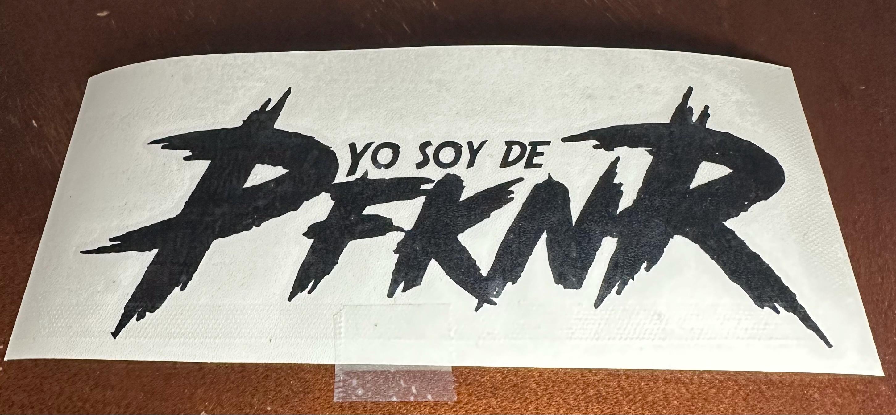 Yo Soy De Pfknr Sticker, Vinyl Decal Sticker, Sticker for Windshield ...