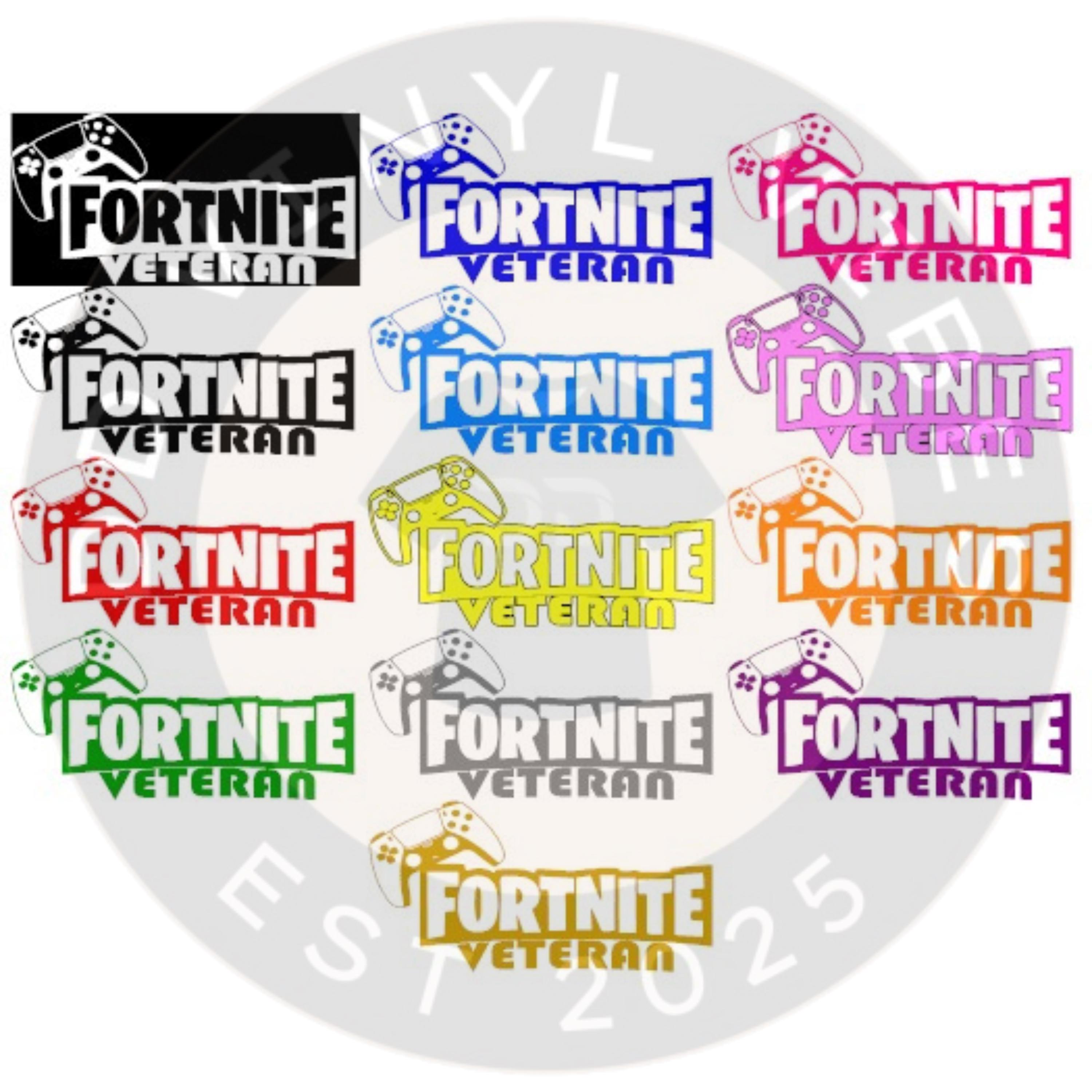 Fortnight Veteran Video Game Sticker, Vinyl Decal Sticker, Sticker for ...