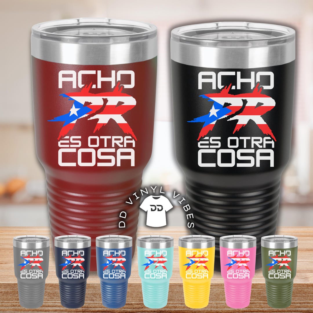 Acho PR Es Otra Cosa: Puerto Rico Design Tumbler, Stainless Steel Travel Mug - Etsy