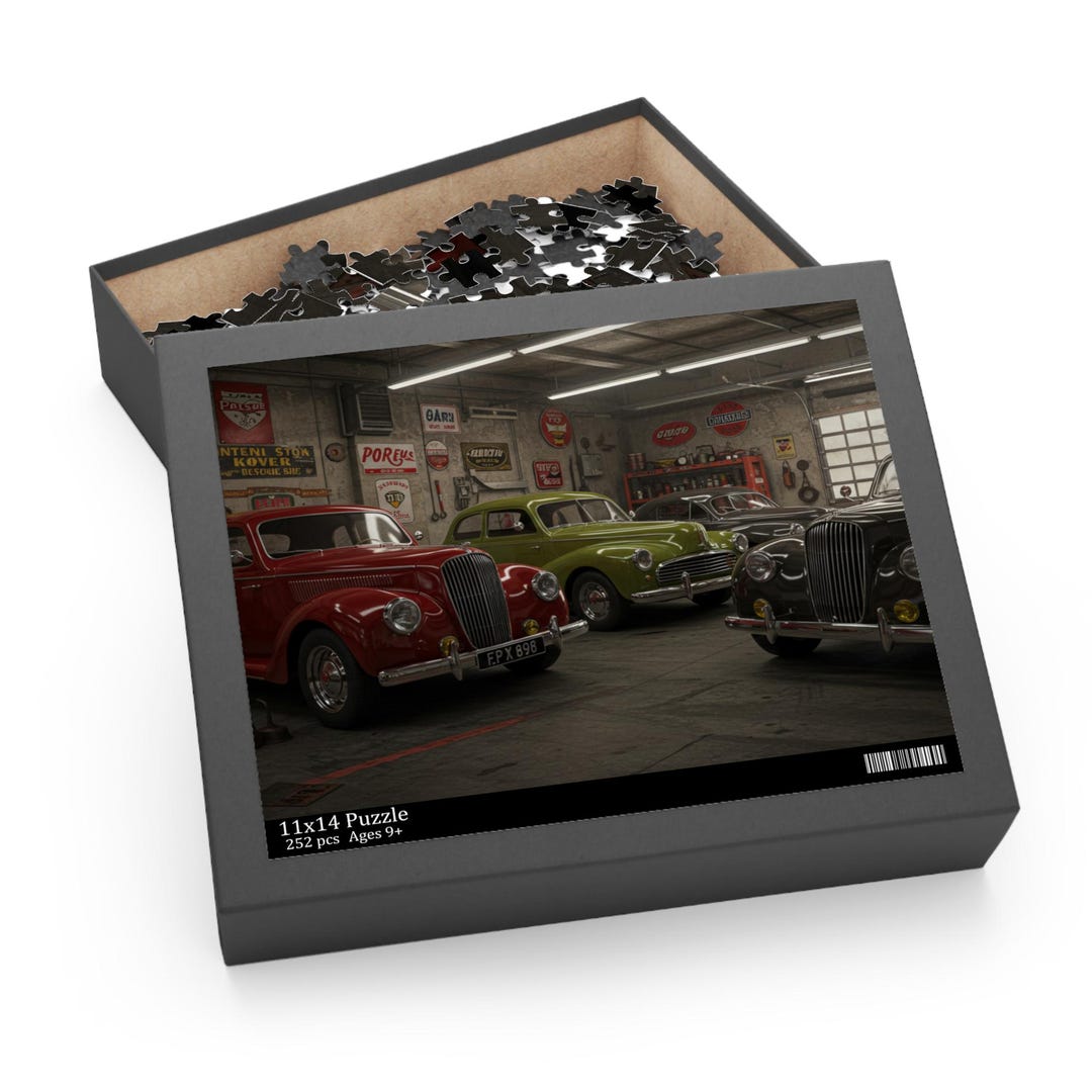 Classic Car Garage / Dream Workshop Puzzle Art(120, 252, 500-piece) - Etsy