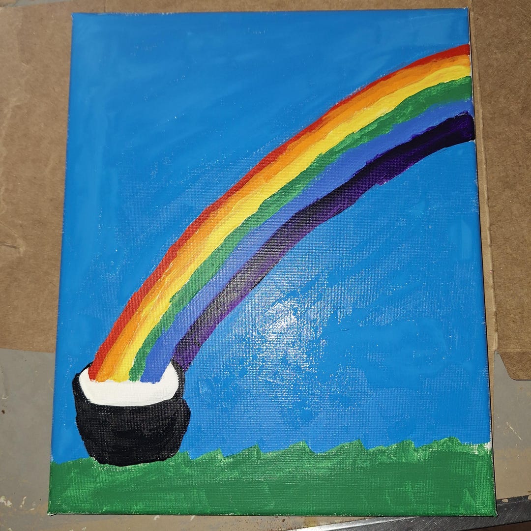 Rainbow Painting - Etsy