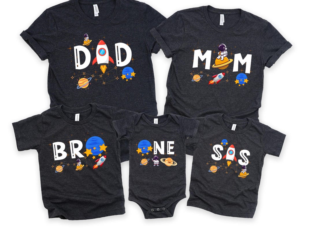 Custom Space Birthday Party Theme, Personalized Space Family Matching ...