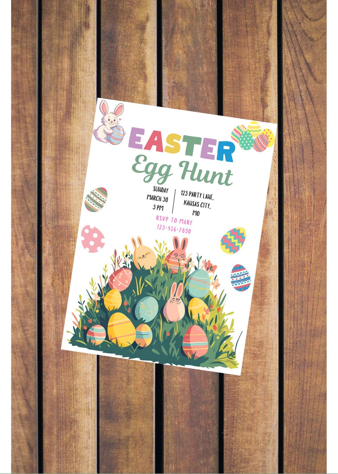 Easter Egg Hunt Invitation, Easter, Egg Hunt, Editable, 5x7 - Etsy