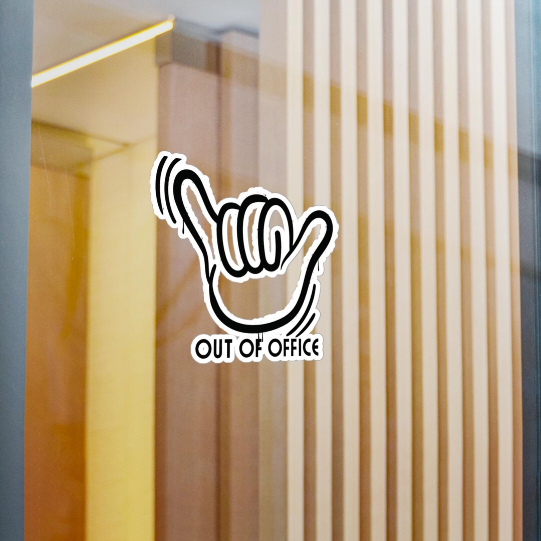 Out of Office Sticker, Happy Vacation Travel Luggage Decal Right on ...