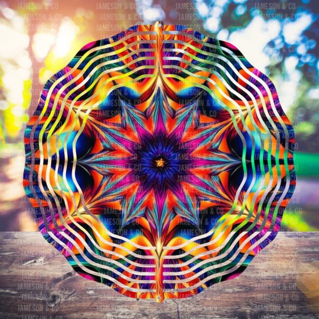 Kaleidoscope Spinner Kaleidoscope Png Garden Wind Spinner Design Windspinner PNG Sublimation ...