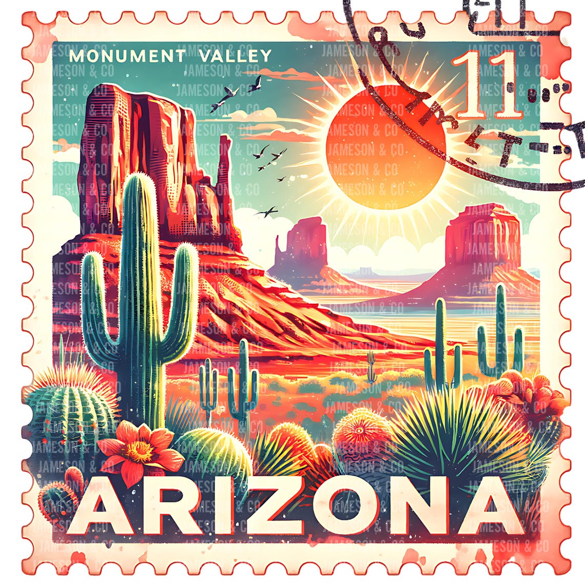 Arizona Stamp State PNG Vintage Stamp Sublimation Design USA State ...