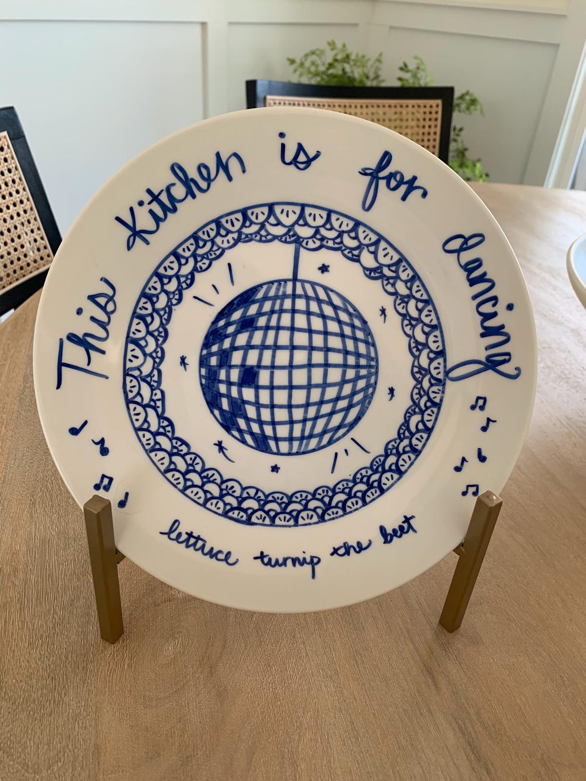 This Kitchen is for Dancing Plate - Etsy