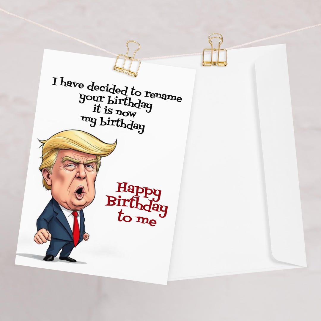 Donald Trump Birthday Card - Etsy