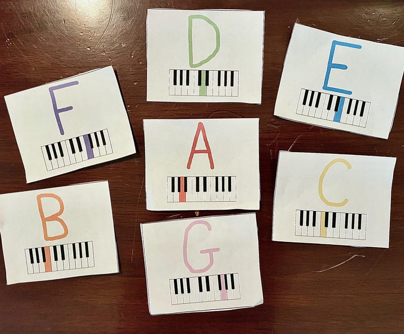 Flashcards - Music Alphabet - Etsy