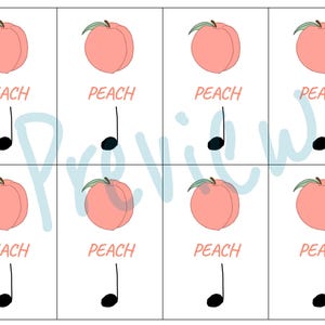 Flashcards - Fruit Rhythms - Etsy