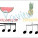 Flashcards - Fruit Rhythms - Etsy