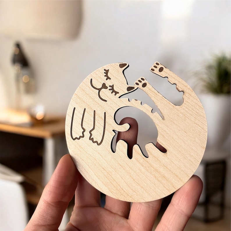 Funny Cat Coaster Laser Cut File: AI SVG DXF (digital File) - Etsy